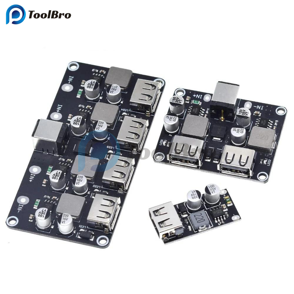 USB QC3.0 QC2.0 USB DC-DC Buck Converter Charging Step Down Module 6-32V 9V 12V 24V to Fast ...