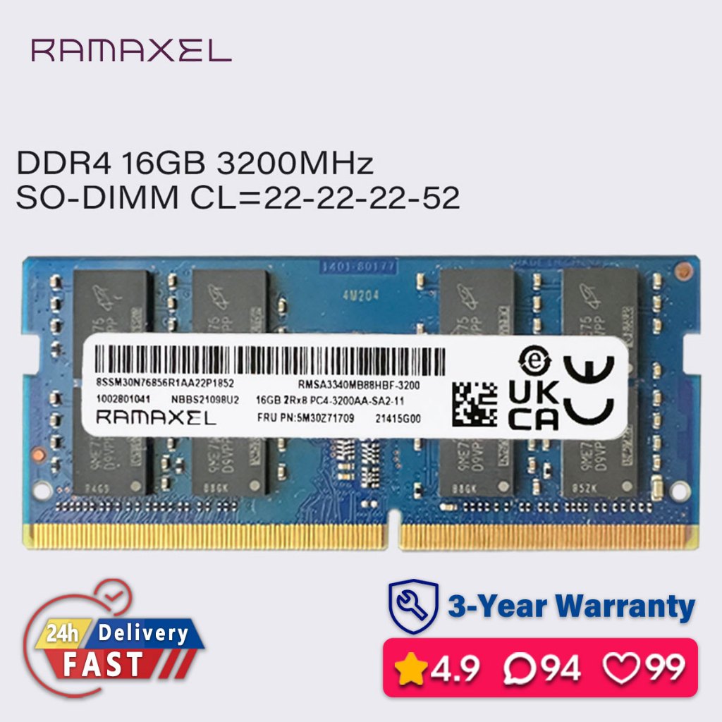 RAMAXEL 16gb 8gb 3200mhz ddr4 ram laptop sodimm memory pc4 1.2v ...