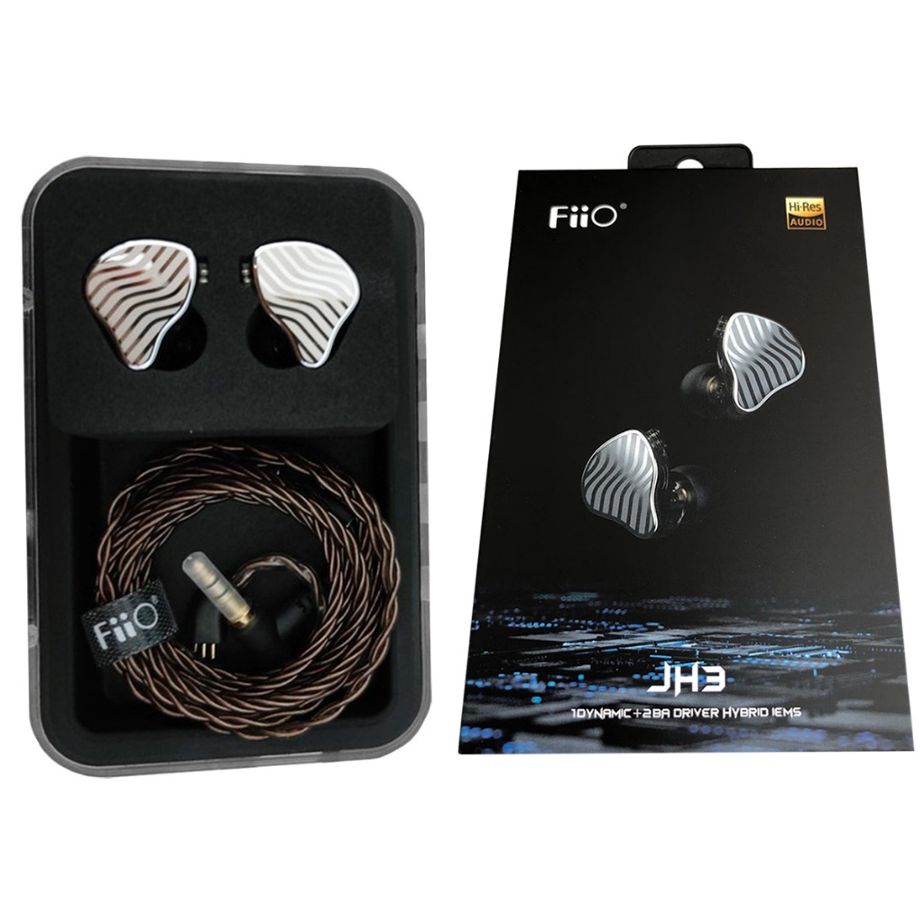 FiiO JH3 Hybrid 1 Dynamic 2 BA Drivers In-Ear Monitors 3.5mm Earphones ...