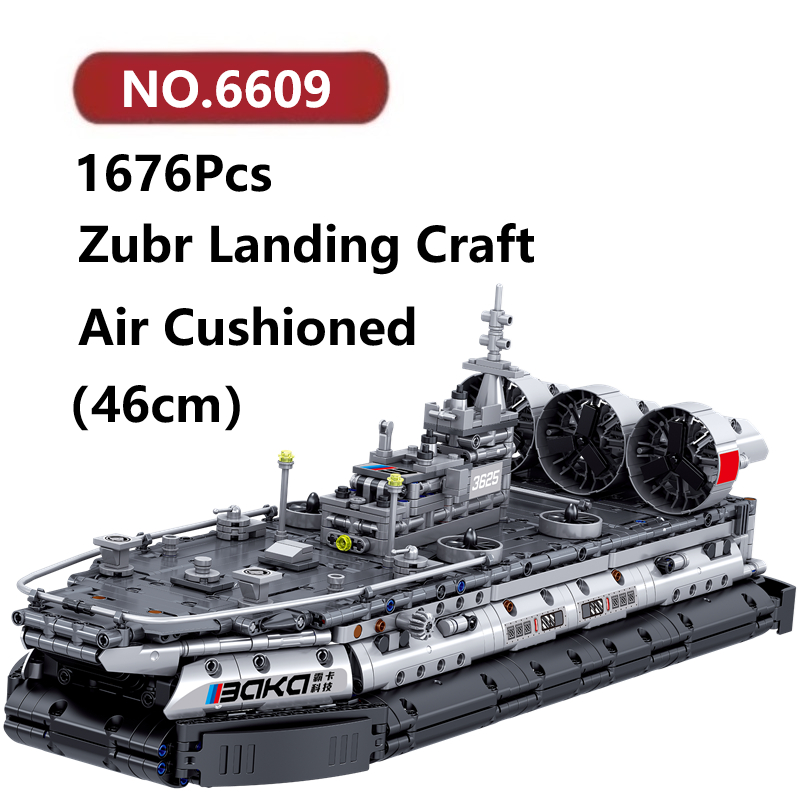 Zubr Landing Craft Air Cushioned Building Blocks 1676 Pcs BAKA Ship ...
