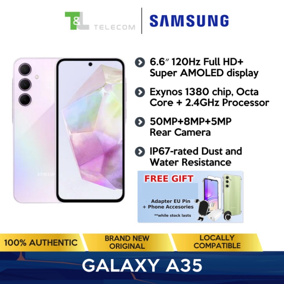Samsung Galaxy A35 5G Smartphone | 8GB+128GB / 8GB+256GB | 5000mAh ...