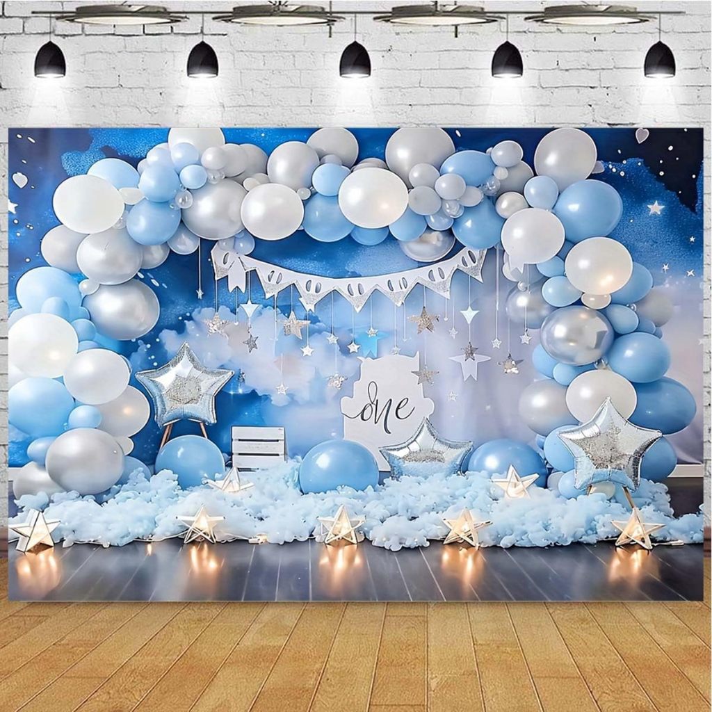 5x3ft Happy 1st Birthday Photography Backdrop First Birthday Party ...