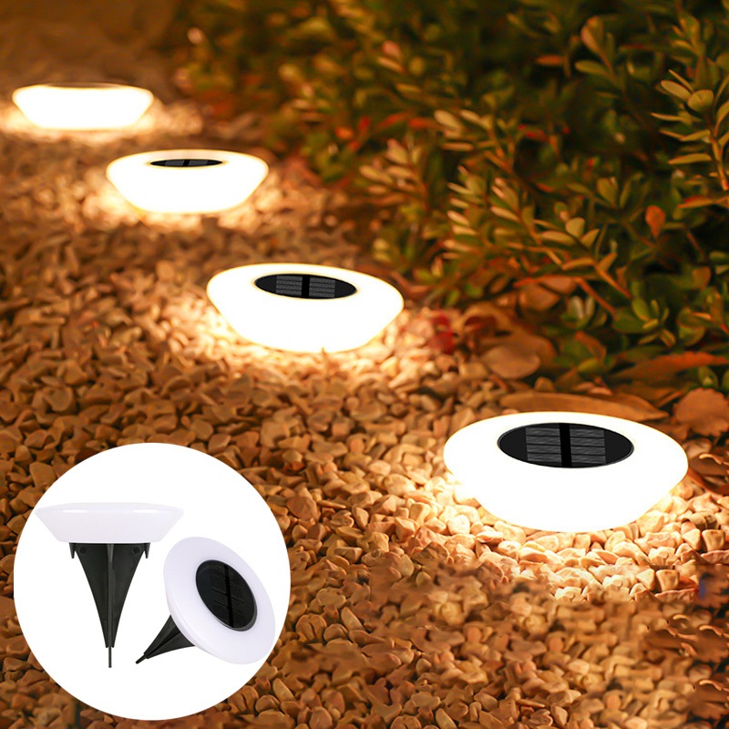 4 Pack Solar Garden Lights,Waterproof Outdoor Lawn Light,Flat Pathway ...