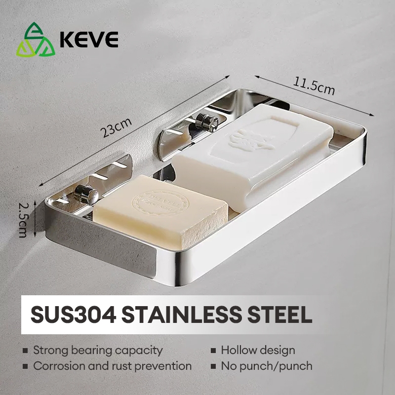 KEVE 304 Stainless Steel Soap Holder for Bathroom Accessories Soap ...