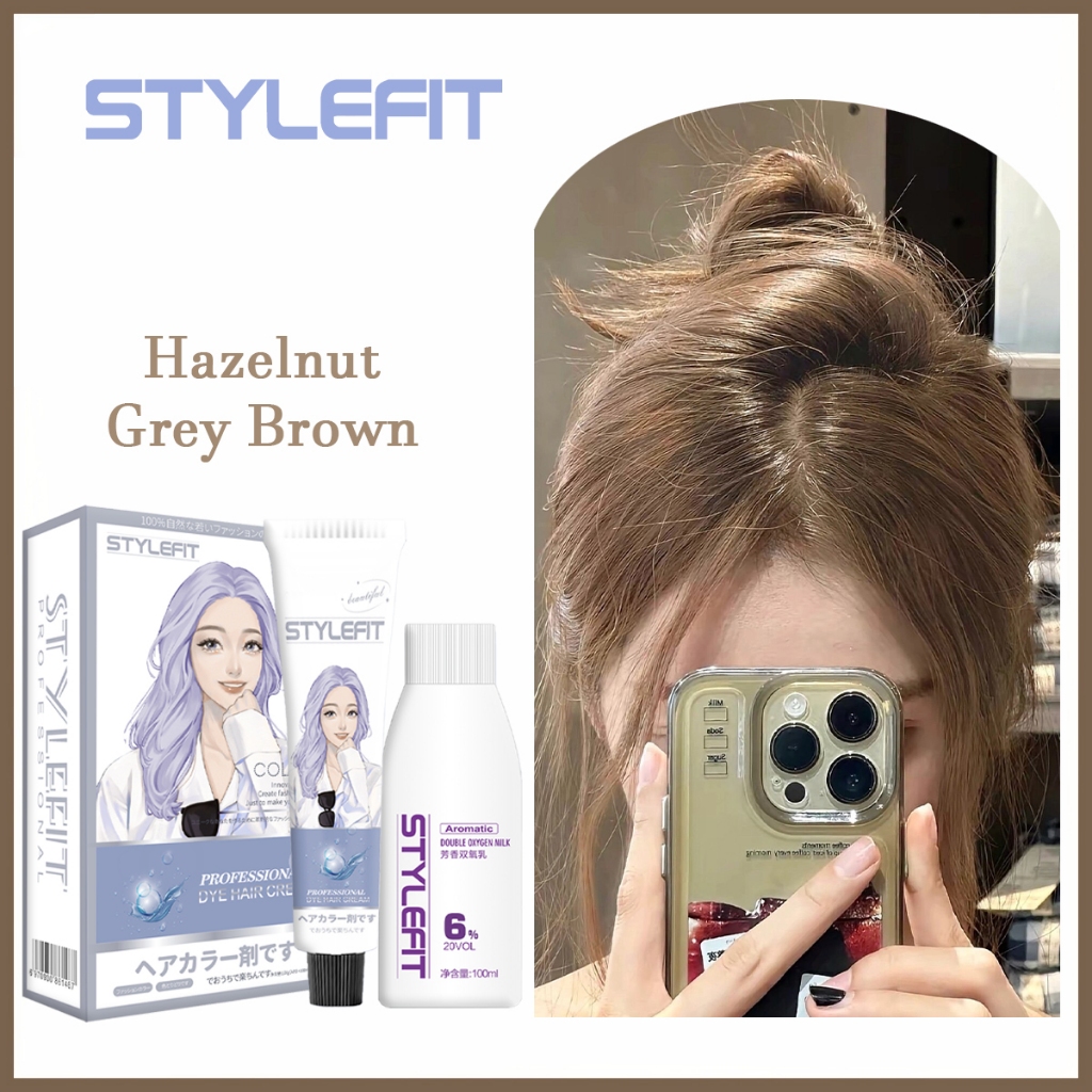 STYLEFIT Hair Color Mint Brown Organic Hair Color Permanent | Shopee ...