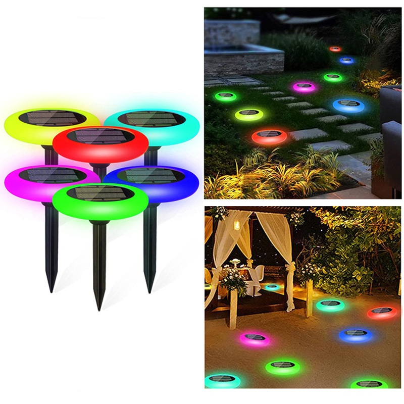 4 Pack-RGB Colorful Gradient Solar Garden Lights,Waterproof Outdoor ...