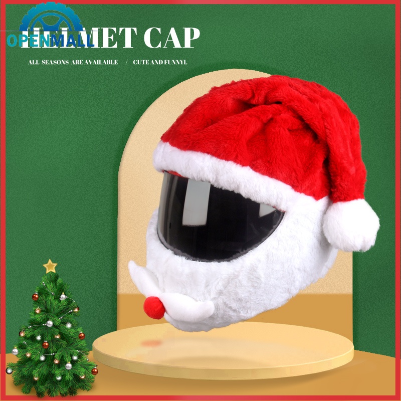 OM Motorcycle Helmet Cartoons Plush Helmet Protective Cover Helmet Full ...