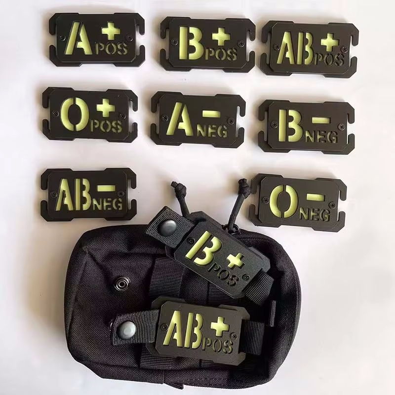 ABS Blood Type Luminous Badge Molle Identify Tactical Patches,Equipment ...