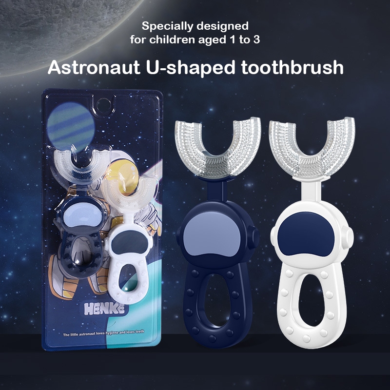 Astronaut U-Shaped Children's Soft-Bristled Toothbrush Suitable for ...