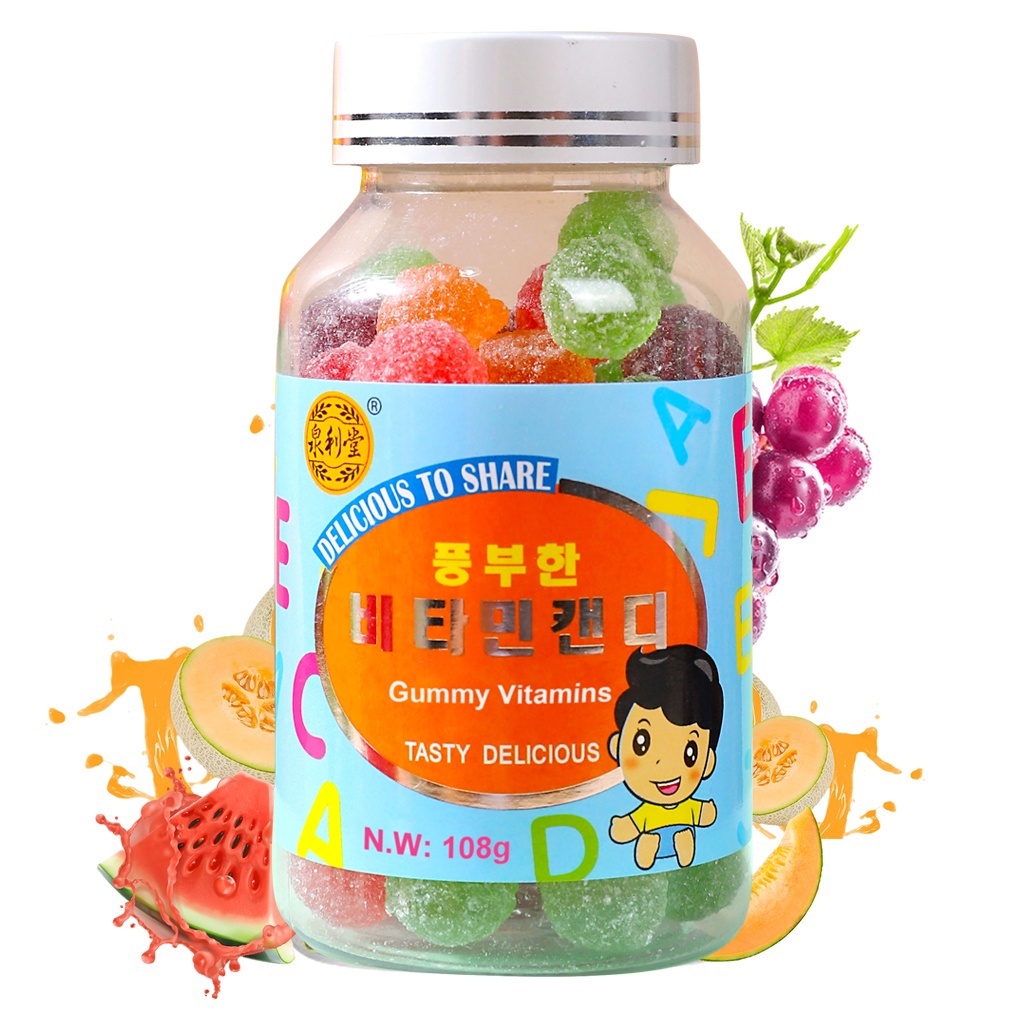 DHA Gummies Vitamin C and E+Calcium for Kids 108g DHA that Helps Support Brain Development ...