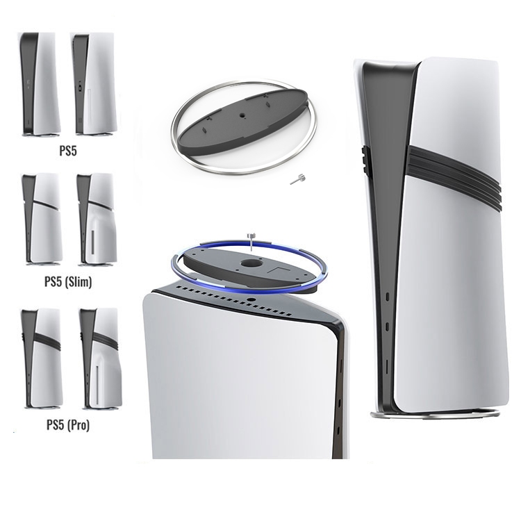 Universal Upright Circular Base Stand for PS5 Pro/PS5 Slim/PS5, Easy ...