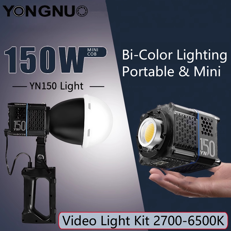 YONGNUO YN150 Mini LED Video Light 150W COB Photography Fill Light 2700K-6500K Continuous ...