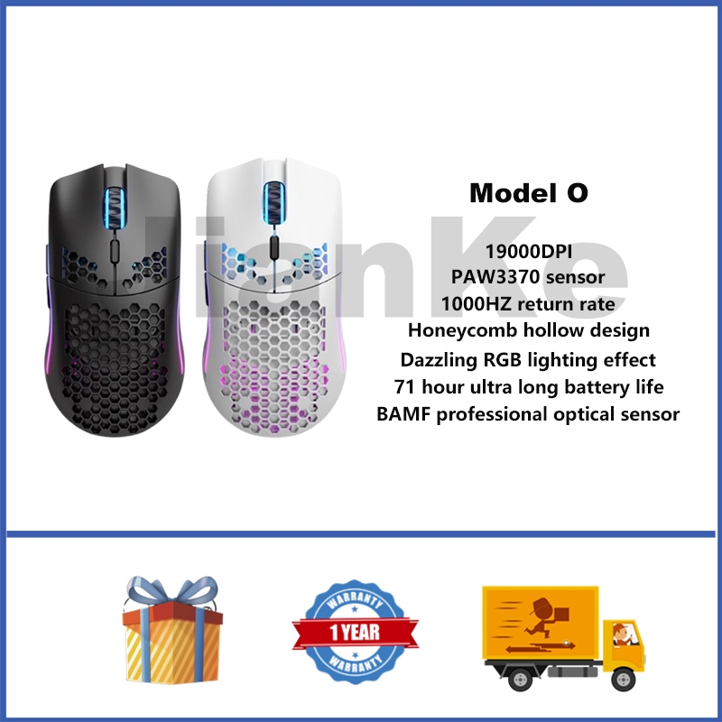 Glorious Model O Wireless Mouse PAW3370 19000DPI Lightweight Dual Mode Gaming Mouse | Shopee ...