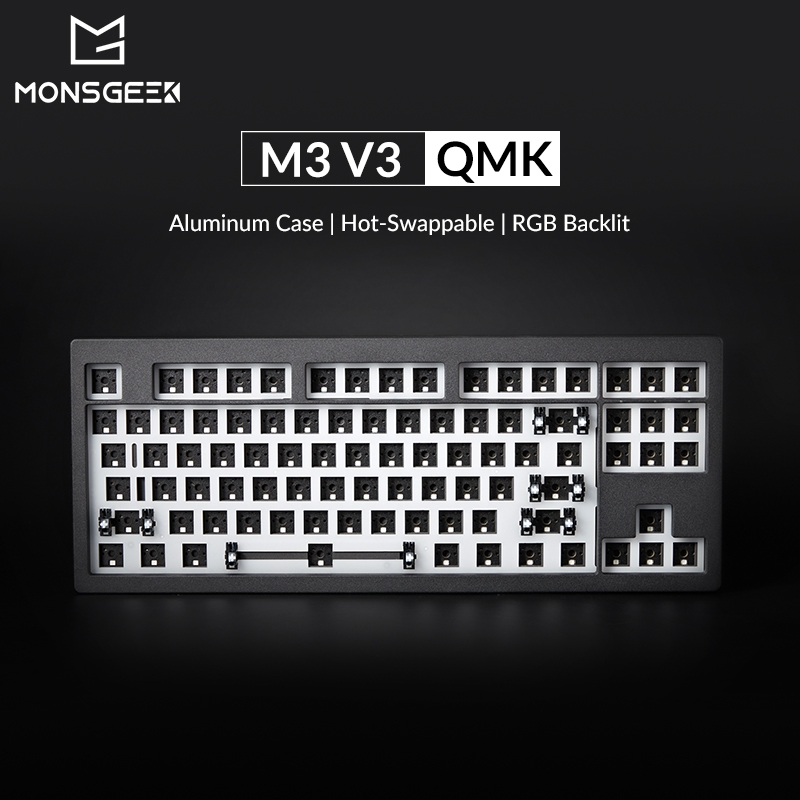 MonsGeek M3 V3 QMK/VIA TKL south-facing aluminum barebone keyboard with RGB, Gasket-mounted, Hot ...