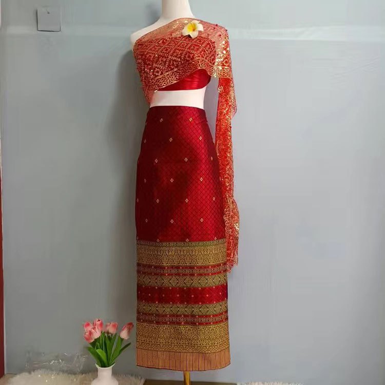 2024 New Women Traditional Thai Dress Dai travel photo ethnic Elegant ...