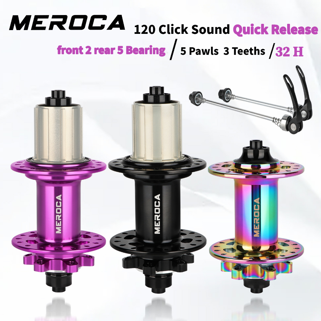 Bike Hubs 5 Bearing,Quick release hub 32 hole 120 Click Sound bicycle ...