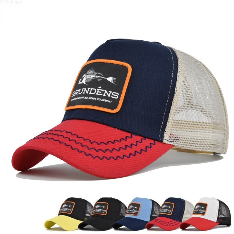 new fashion fishing snapback cap for men 5 panel trucker hat net ...