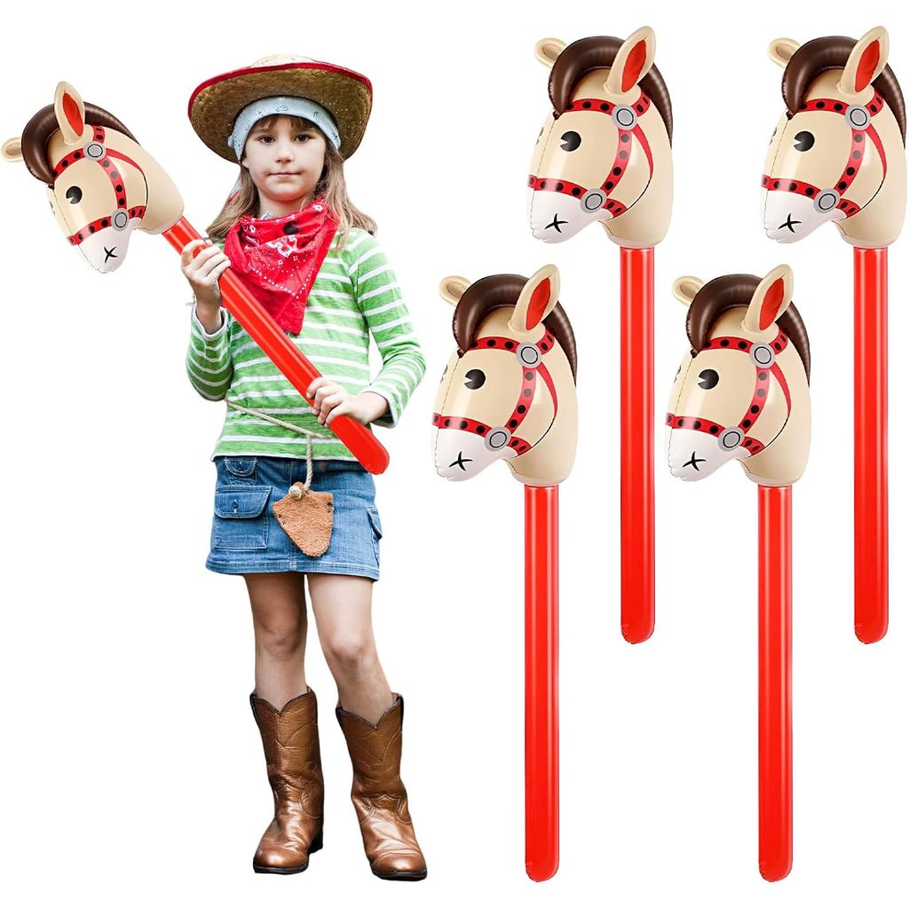 Inflatable horse stick, inflatable horse stick balloon pony stick ...