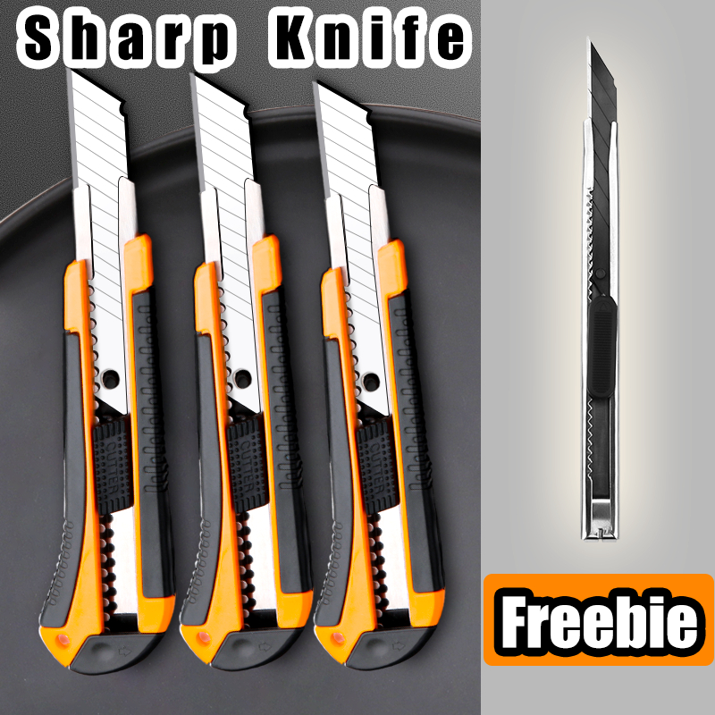 Sharp Large Retractable Utility Cutter Knife With Blades School ...