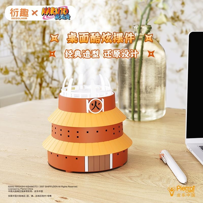 New Naruto Anime USB Air Humidifier Uzumaki Hokage Building LED Ambient ...