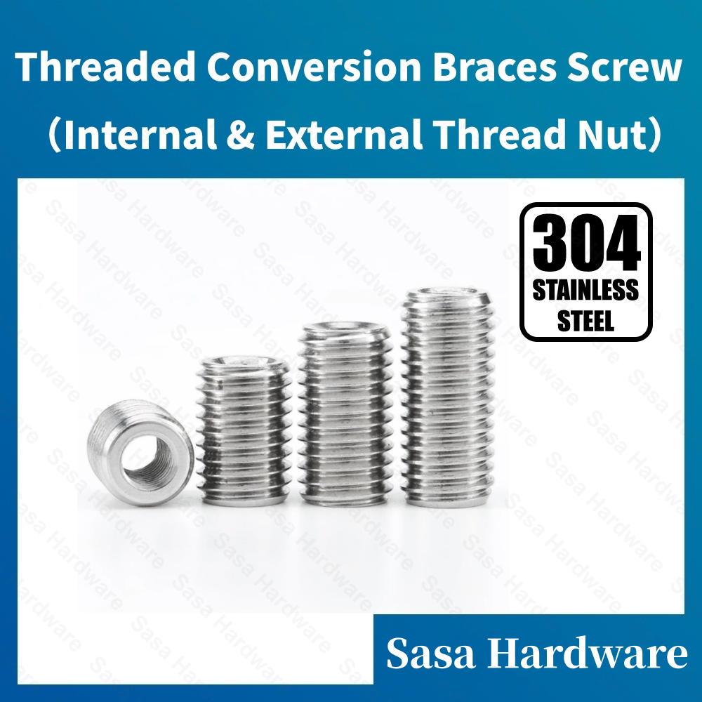 Threaded Conversion Braces Screw 304 Stainless Steel Protective Sleeve ...