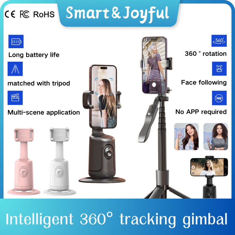 Smart 360°Follow-up Phone Gimbal With AI Face Tracking Gesture Recognition Cstabilizer Phone ...