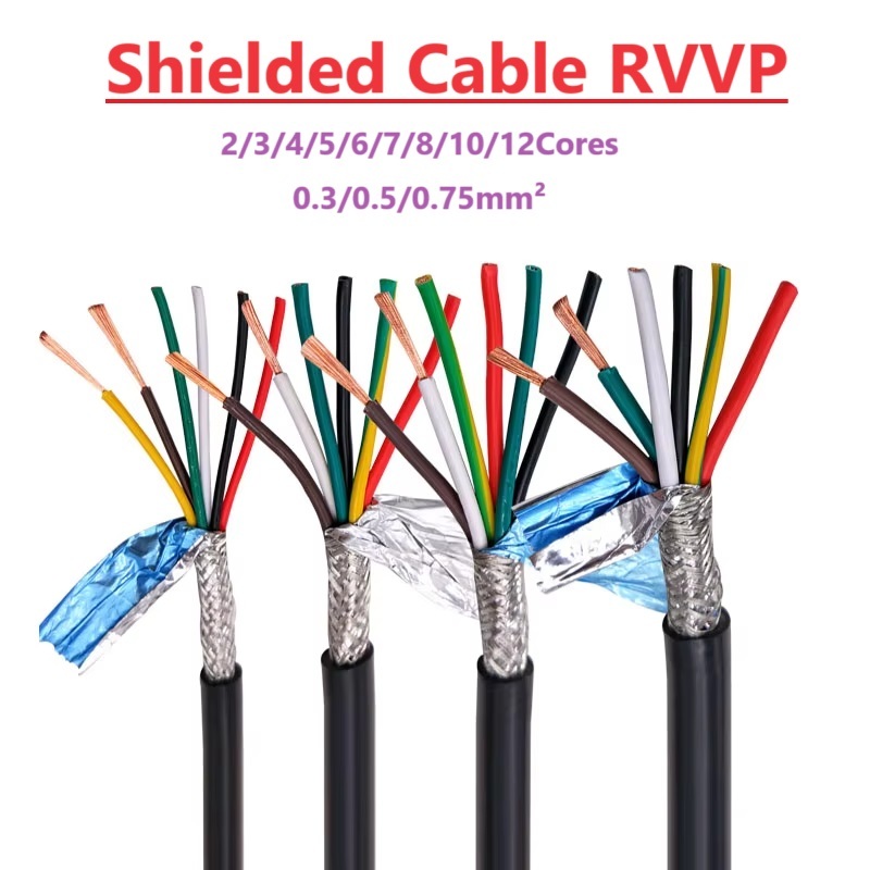 5Meters-Shielded Cable RVVP 26/24/22/20/18AWG 2/3/4/5/6/7/8 /10/12 ...