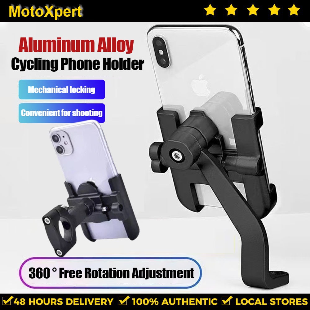 MotoXpert C2 Black Phone Mount Holder for Motorcycle Alloy Motor ...