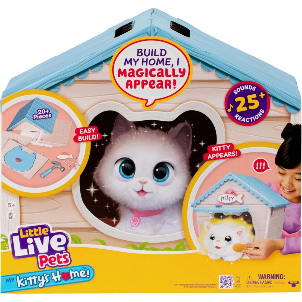 Little Live Pets My Kitty's Home | Interactive Plush Toy Kitten & House ...