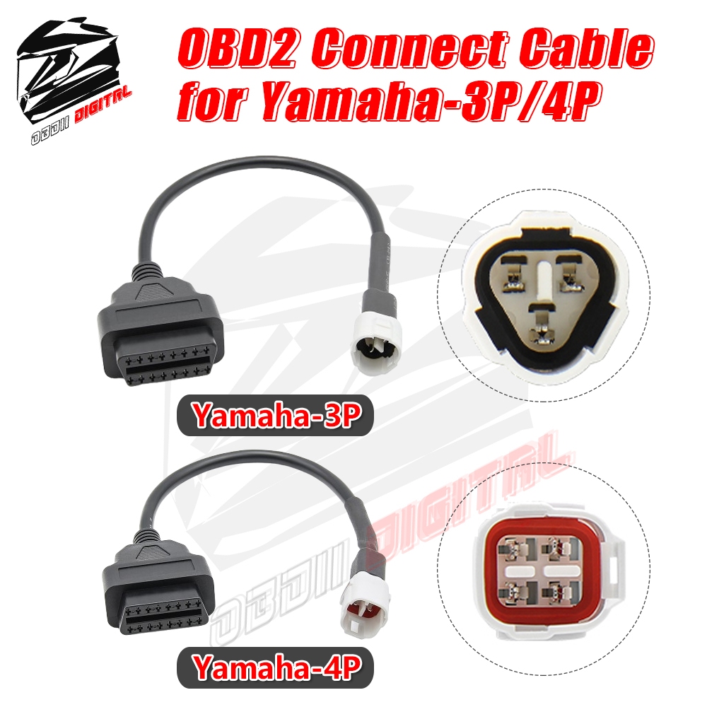 【Local Stock】for Yamaha OBD2 Motorcycle Adapter Cable 3 Pin 4 Pin Turn ...