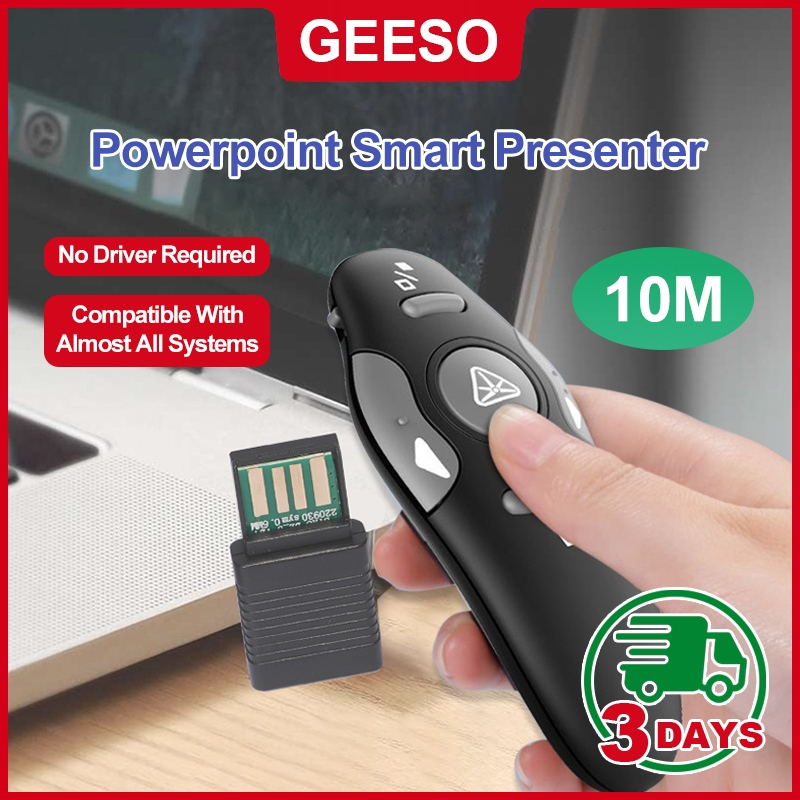 GEESO Powerpoint Smart Presenter Meeting 2.4GHz Wireless Presenter ...