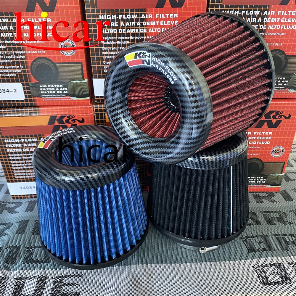 K&N Carbon color Car High Flow Air Filter Cold Air Intake Universal ...