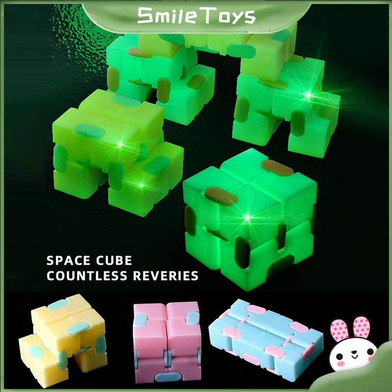 SmileToys Luminous Magic Fidget Cube Infinite Cube Toy Sensory Stress ...