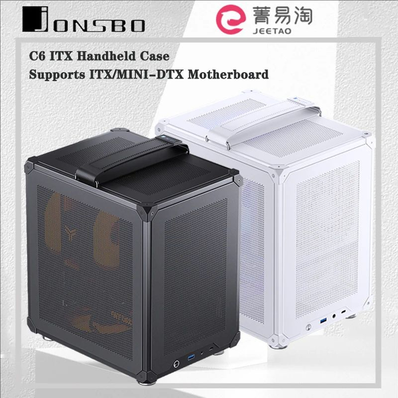 Jonsbo C6 MATX Mini ITX Case for PC Type-C ATX Power Supply ITX Portable Mini Desktop Mesh ...