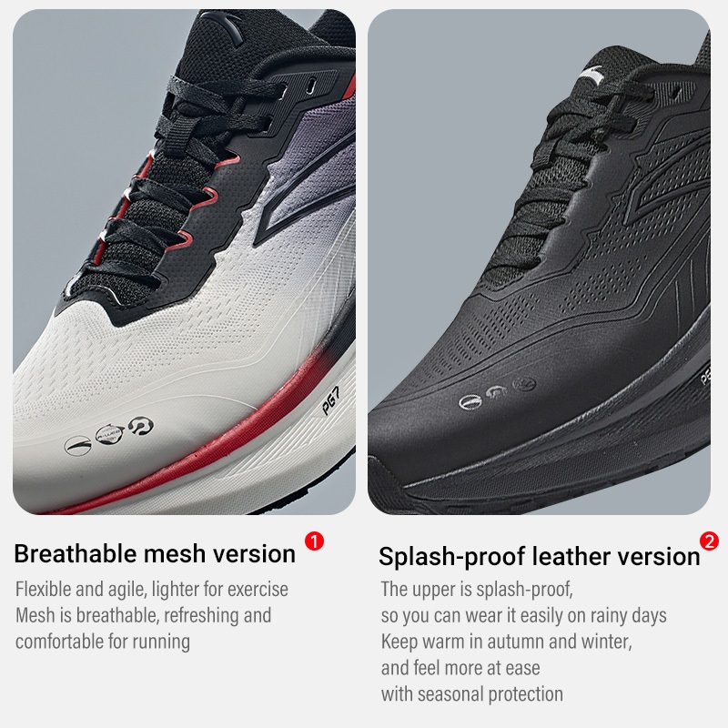 ANTA Men Float PG 7 Running Shoes 2E Widefoot Waterproof Rebound ...