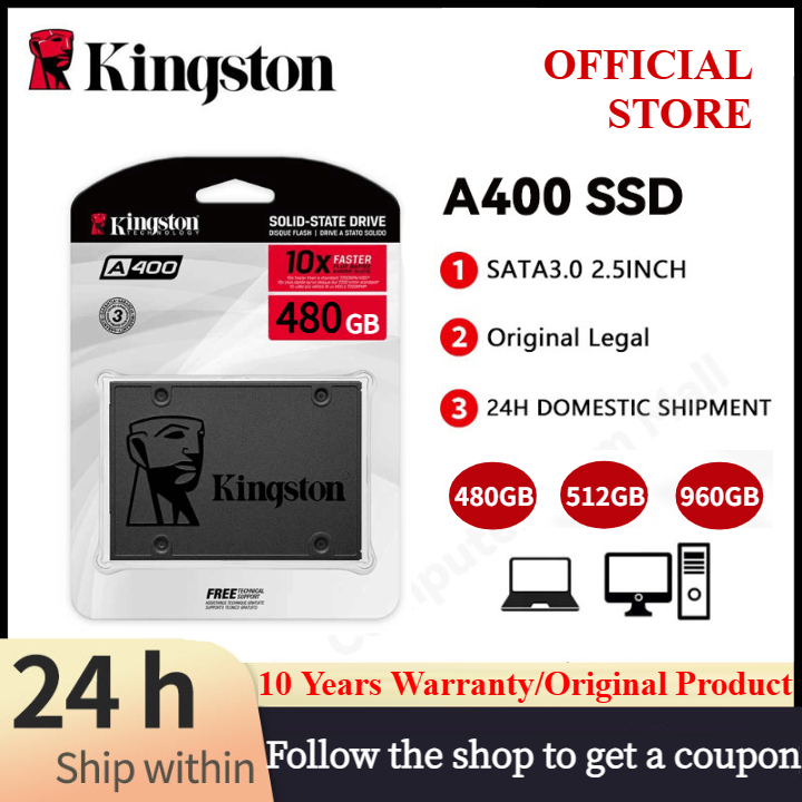 Kingston A400 960GB/480GB 2.5" SATA 3 SSD Solid State Drive (SA400S37/480G/960GB) 3 Years ...