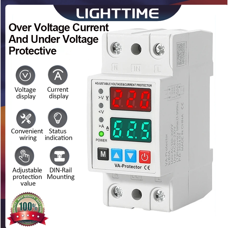40A 63A Din Rail 230V Adjustable Overvoltage And Undervoltage ...
