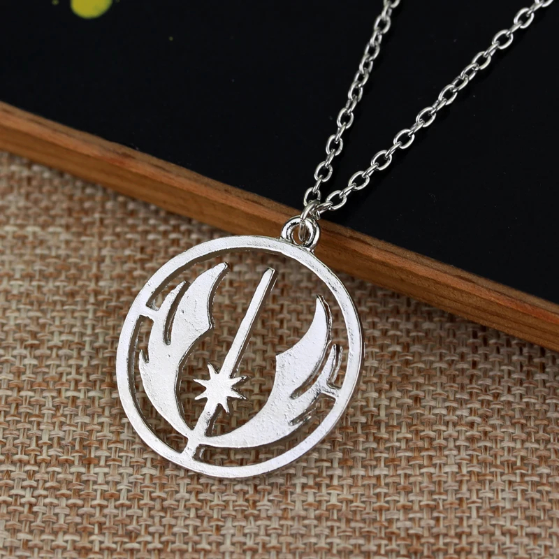 Stainless Steel Necklaces Jedi Order Symbol Logo Star Wars Pendant ...