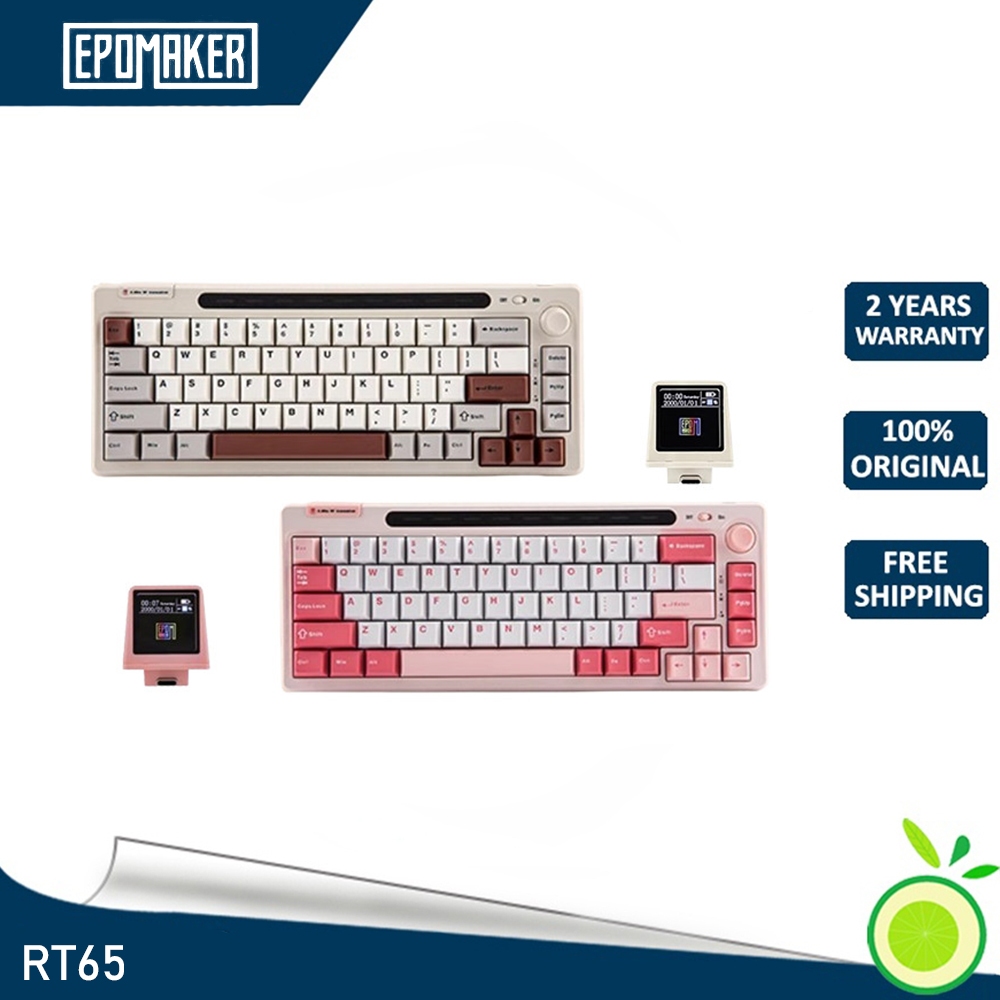 EPOMAKER RT65 retro mechanical keyboard with mini display screen ...