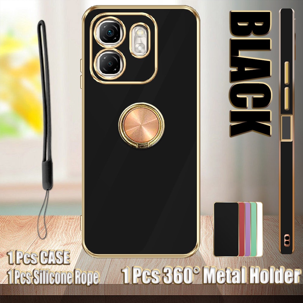 For Infinix Hot 50i/X6531/X6531B Straight Edge Electroplated Case with ...