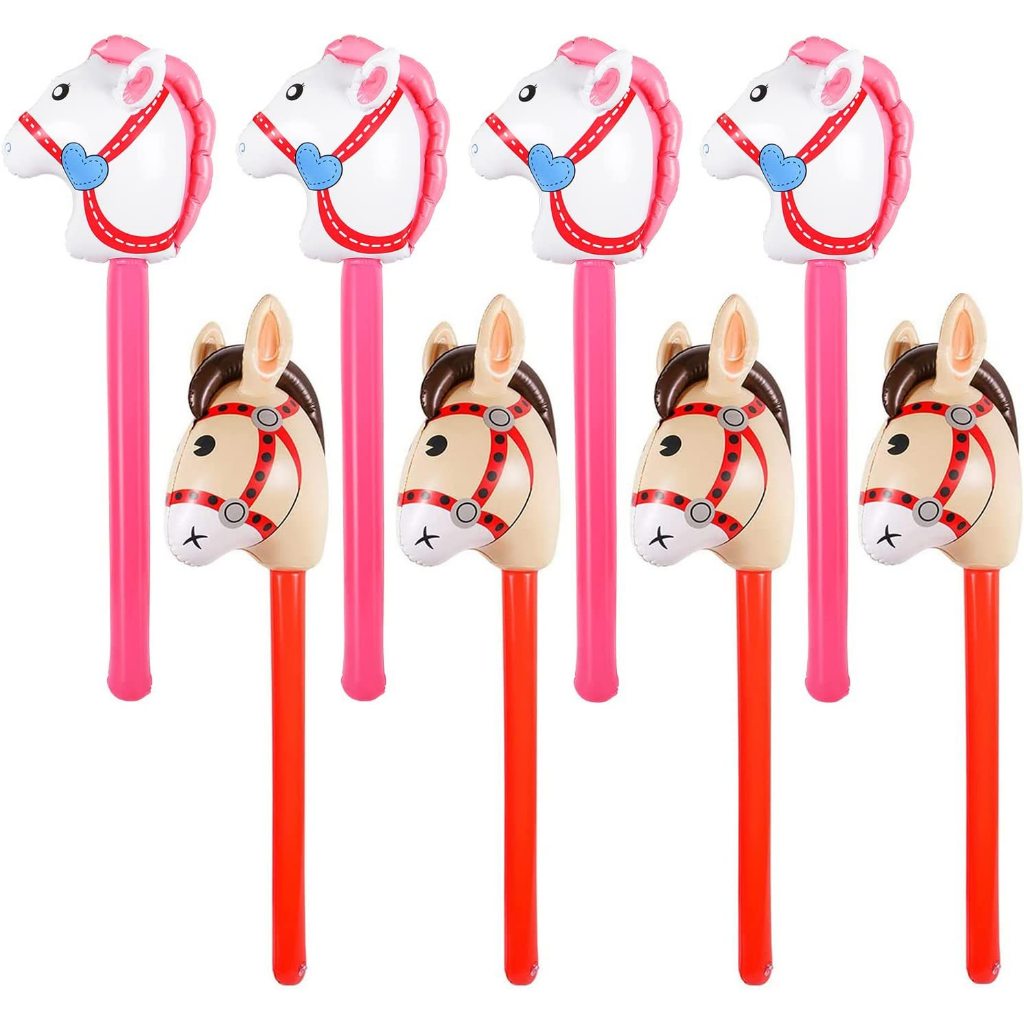 1 Piece Inflatable Stick Horse, Inflatable Horse Head Stick Horse ...