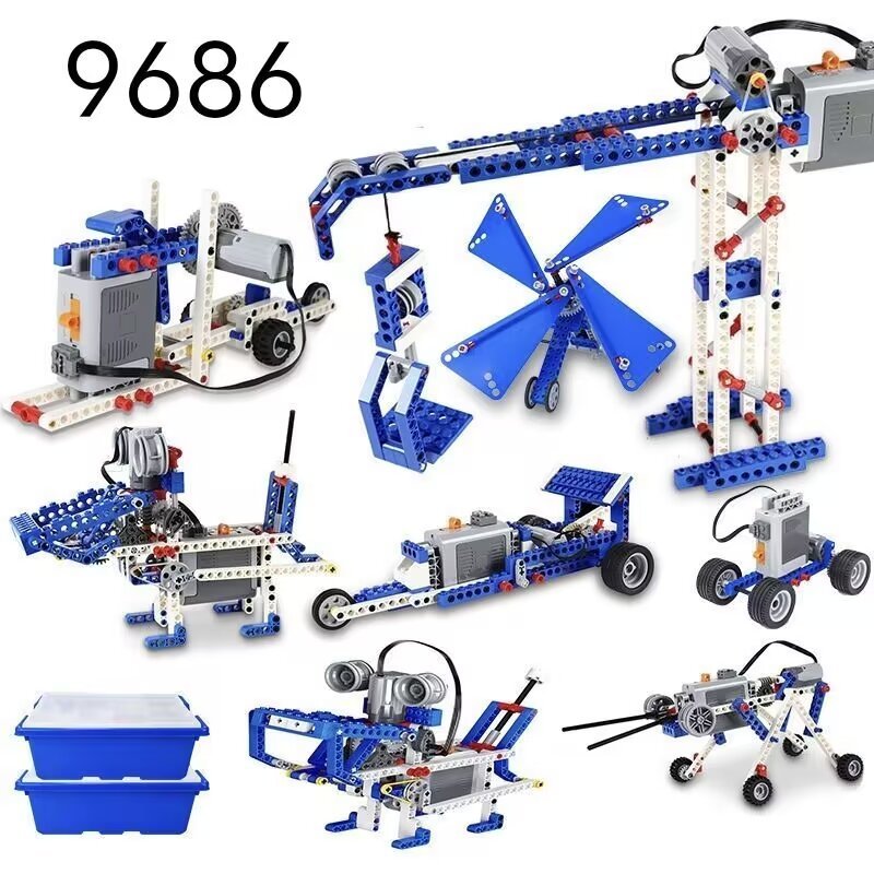 Children Educational Programming Robot Power Group 9686 Electric Science Education Building ...