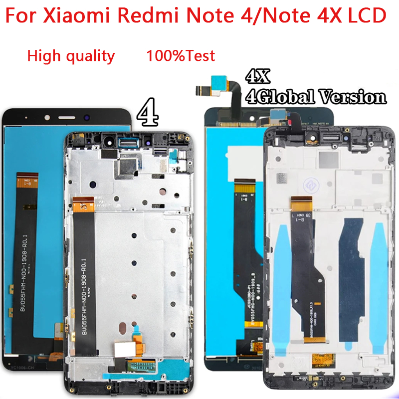 5.5 inches For Xiaomi Redmi Note 4/Note 4X LCD Display Touch Screen With Frame Digitizer ...