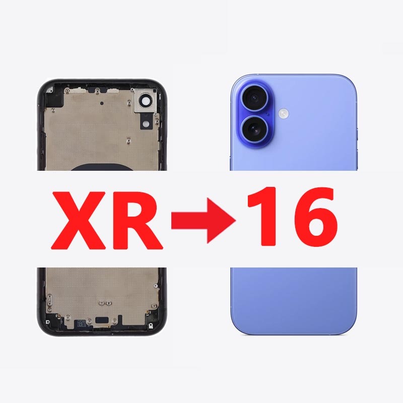 DIY Housing XR to 16, XR Body 16 Back Cover Middle Frame, XR Like 16 Housing, XR Convert to 16 ...