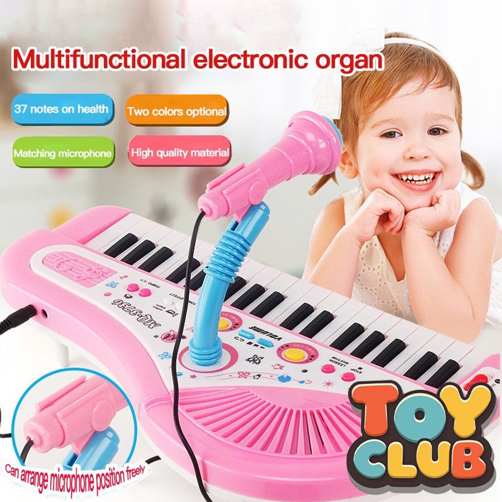 Kids Piano 37 Keys Mini Electronic Organ Musical Pian With Microphone ...