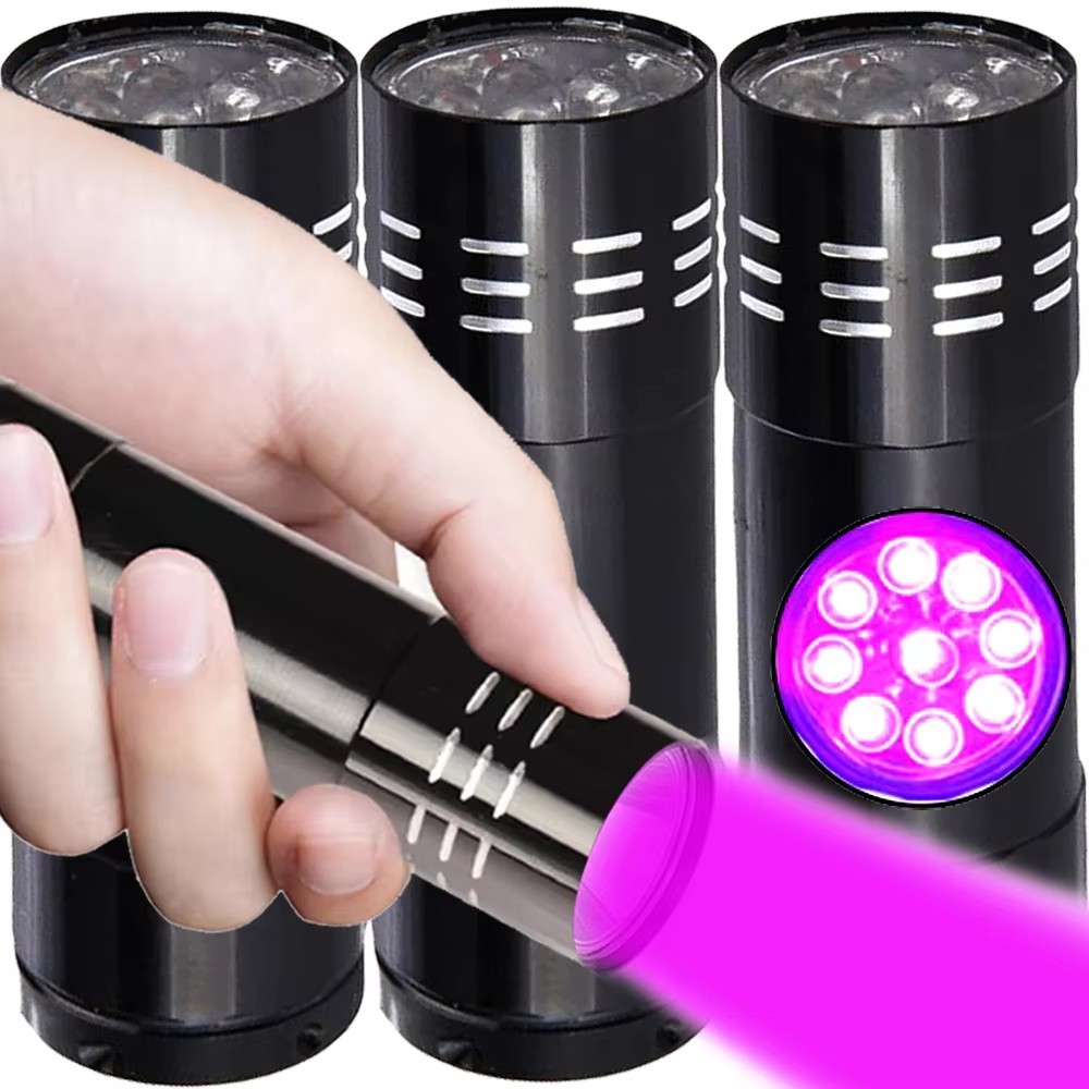 Aluminum UV Flashlight Torch Lamp / Portable Mini Aluminum Flashlights ...