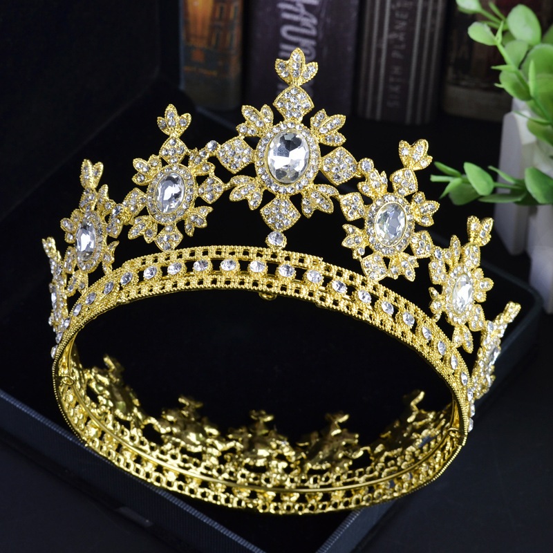 Philippines Ready Stock Colorful Diamond Luxurious Crown Large Round ...