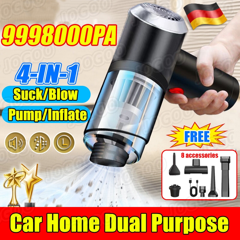 4-IN-1 Wireless Portable Vacuum Cleaner Car and Home Use With Complete ...
