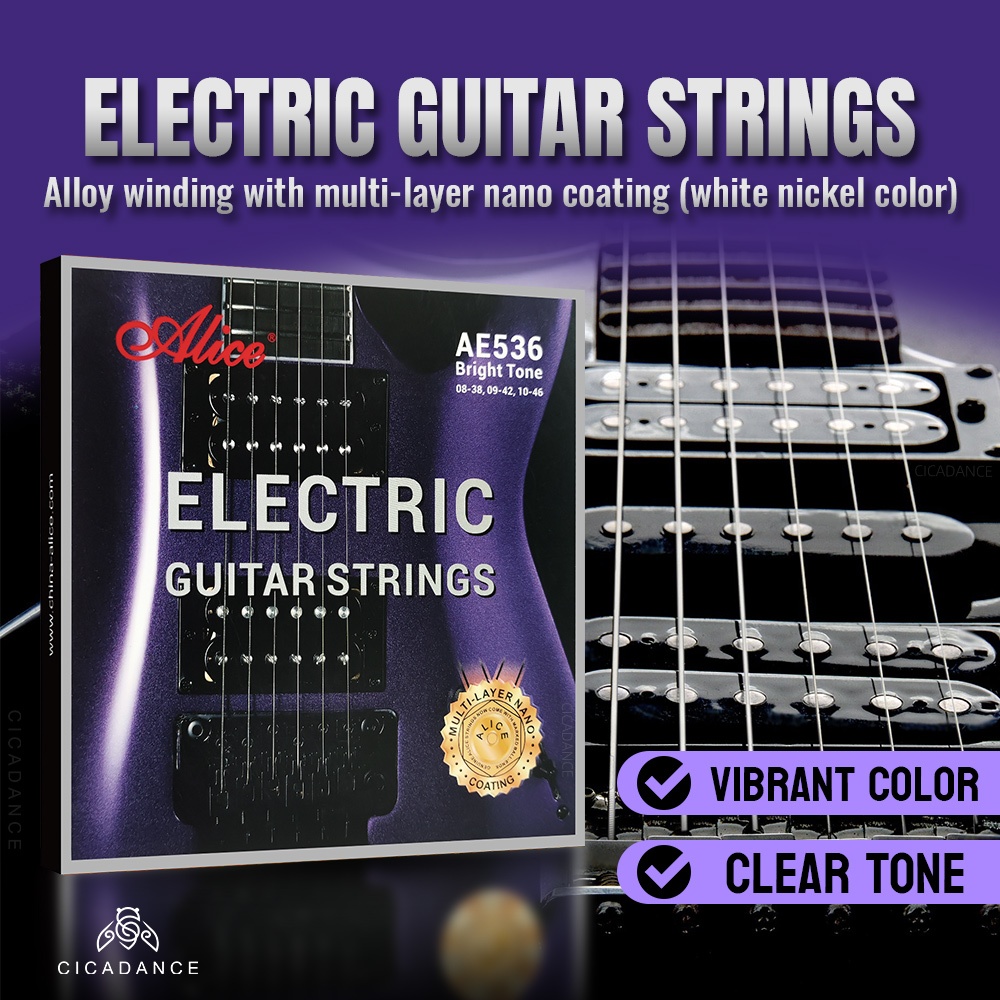 Alice Electric Guitar String Set Alloy Winding String Anti-Rust Coating ...