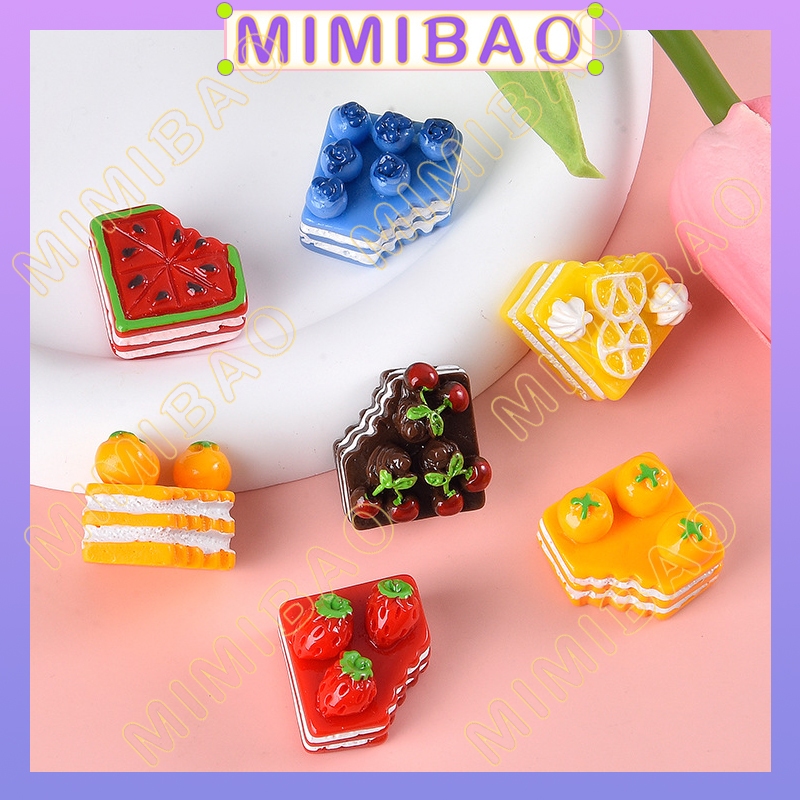 Simulation Food Toy Notch Fruit Cake Six Flavors diy Key Chain Creative ...